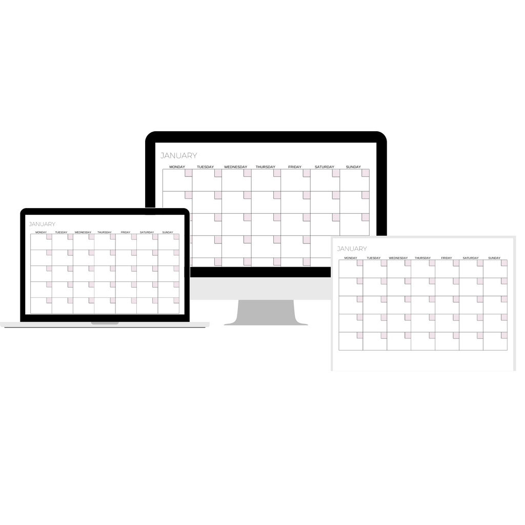 Digital Blank Yearly Calendar | Own Your You